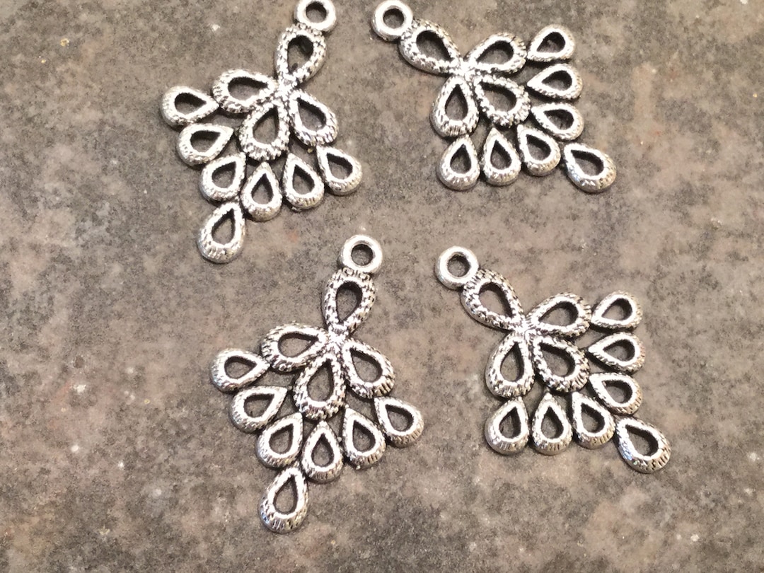 Silver Filigree Chandelier Earring Findings Package of 2 Pairs - Etsy