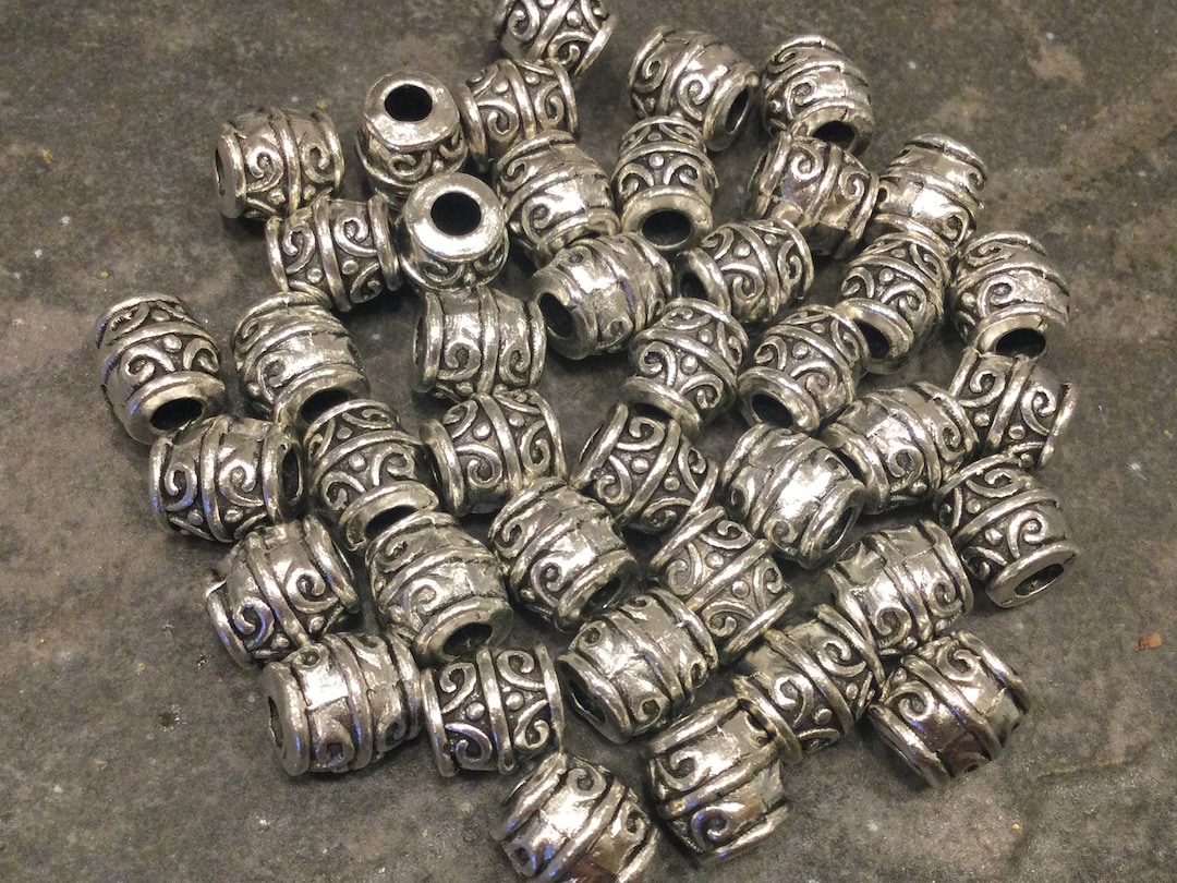 CLEARANCE Tibetan Style Oval Filigree Barrel Beads With Large Hole ...