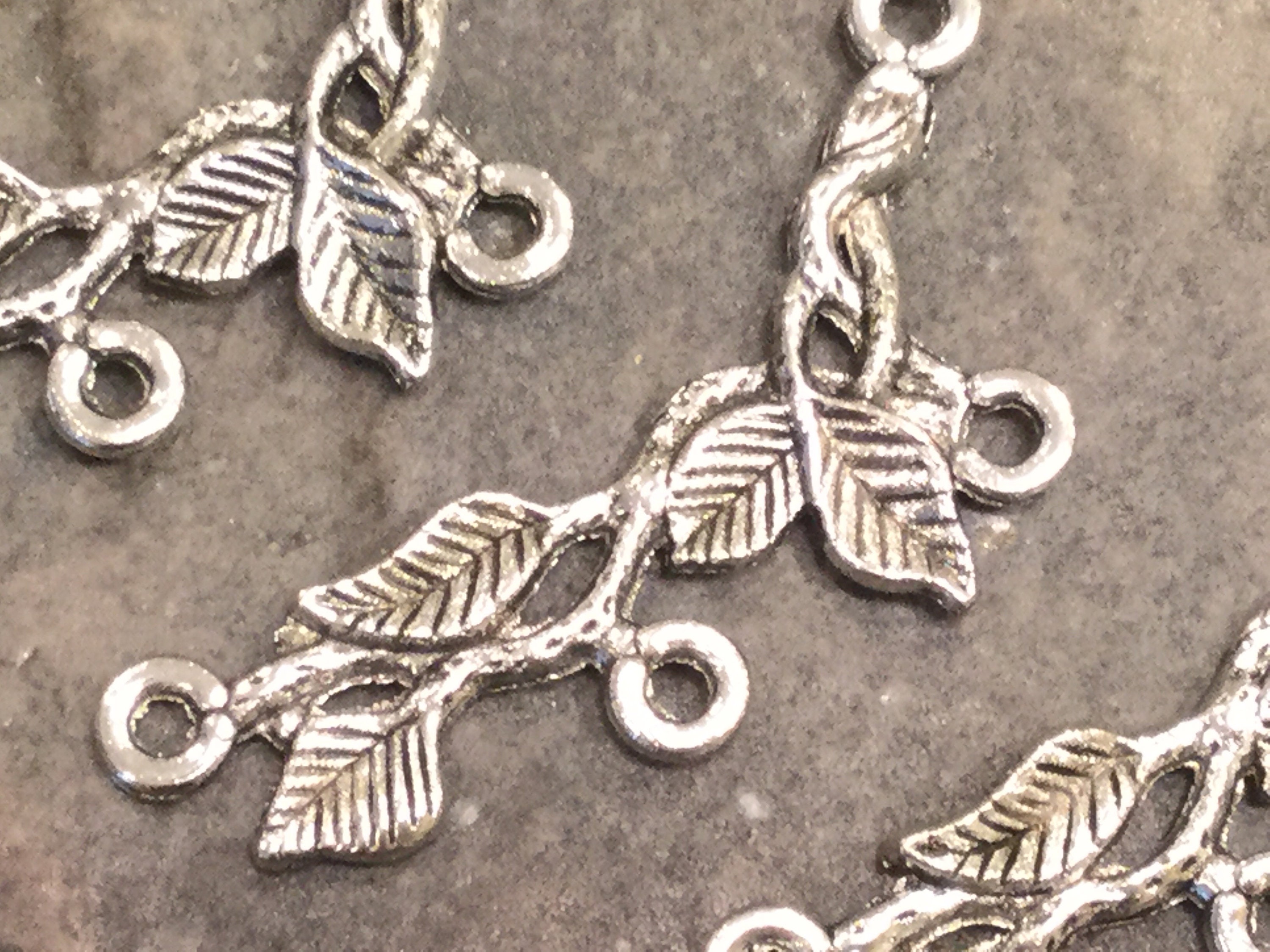 Fall Leaves Necklace Connector Package of 3 Necklace or Bracelet ...