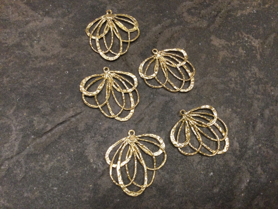 BLACK FRIDAY SPECIAL Light Gold Filigree Chandelier Earring Findings ...