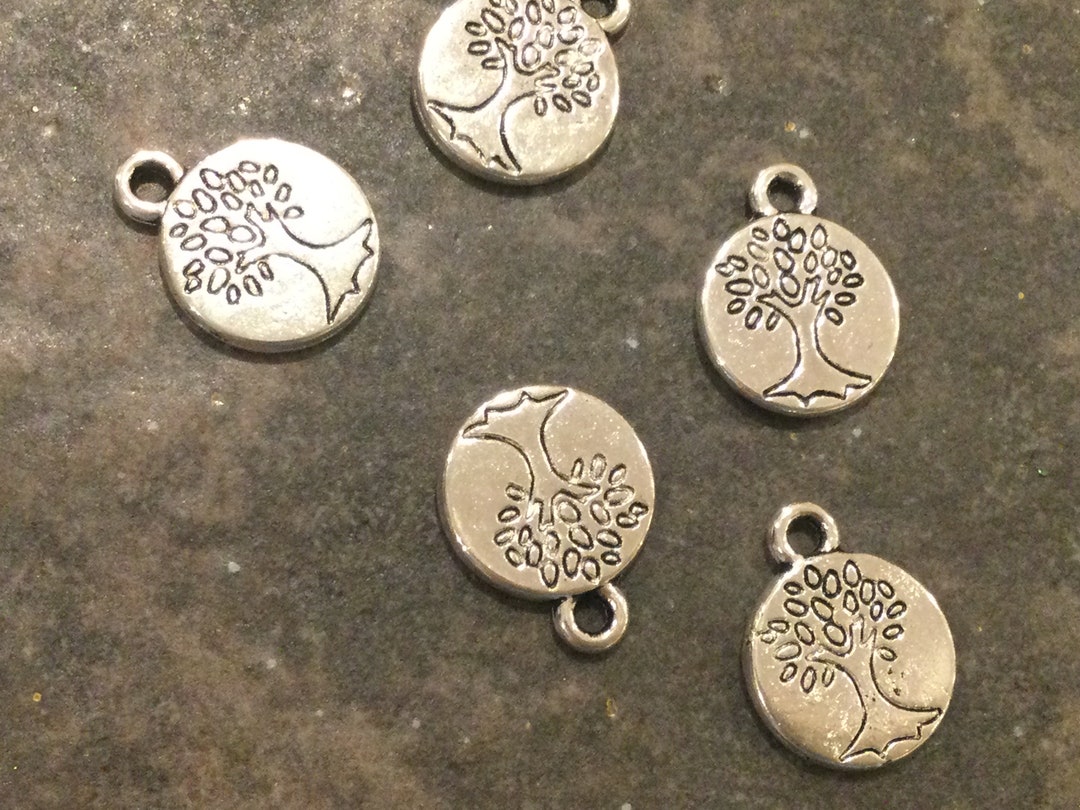 CLEARANCE Small Tree of Life Charms Package of 5 Charms Double Sided ...
