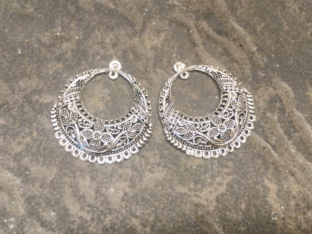 Round Filigree Chandelier Earring Forms Package of One Pair - Etsy