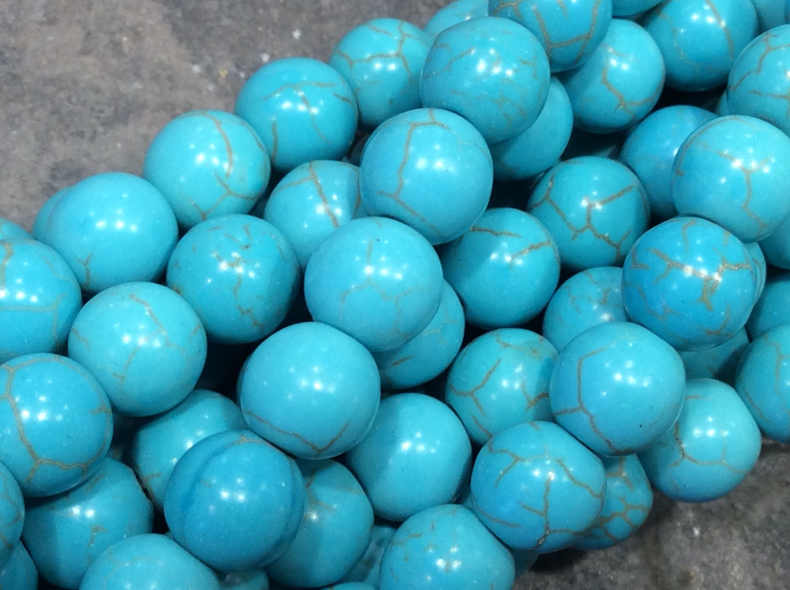 SPECIAL Turquoise Howlite Beads 8mm Full 15” Strand BARGAIN PRICE! - Etsy