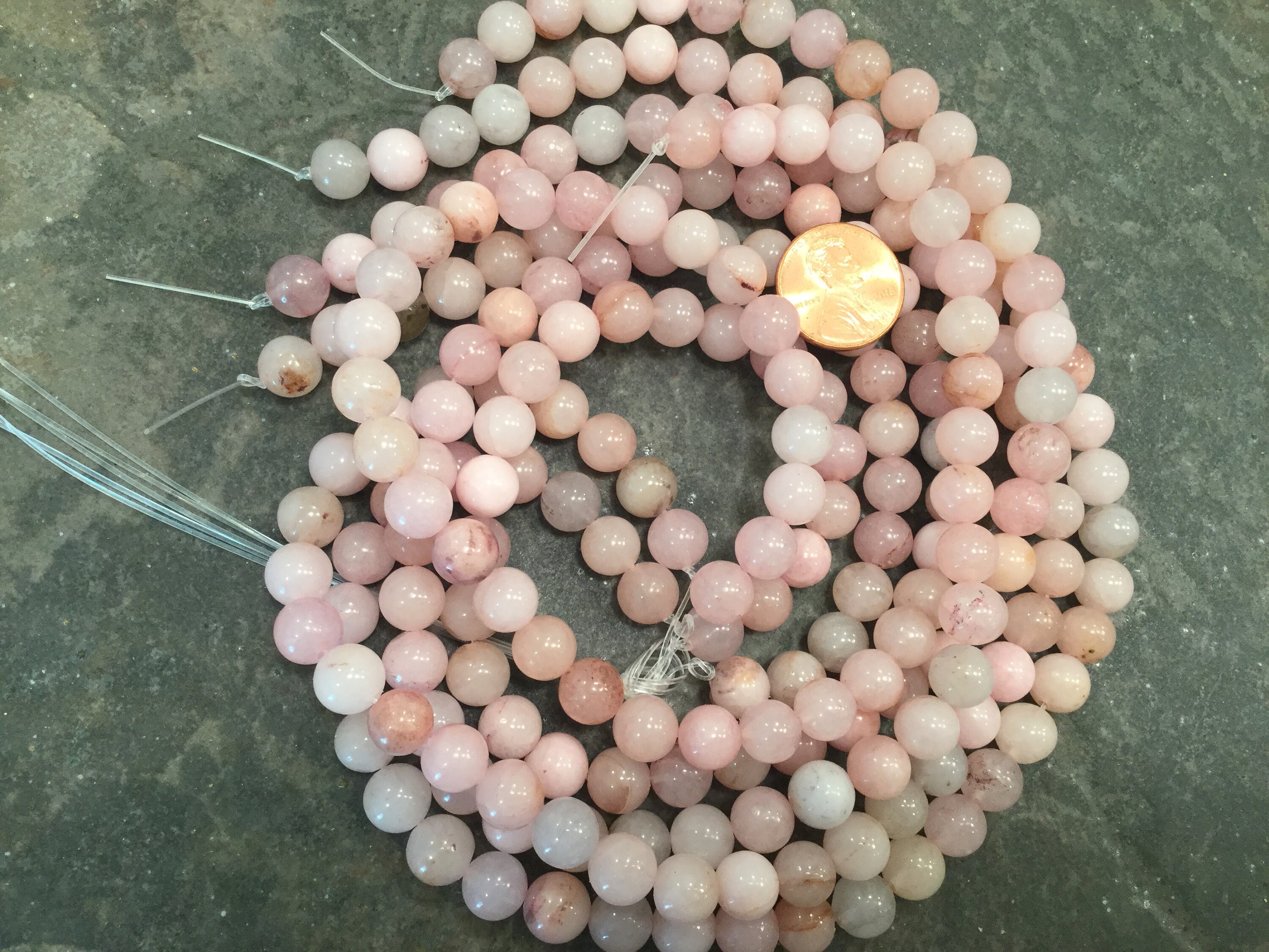 Natural Cherry Blossom Pink Jasper 8mm Beads 15 Inch Strand of 47 ...