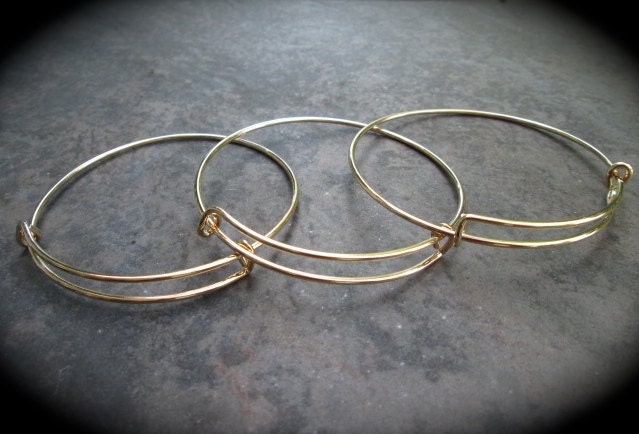 SALE Set of 3 Gold Finish Adjustable Bangle Bracelet Blanks - Etsy