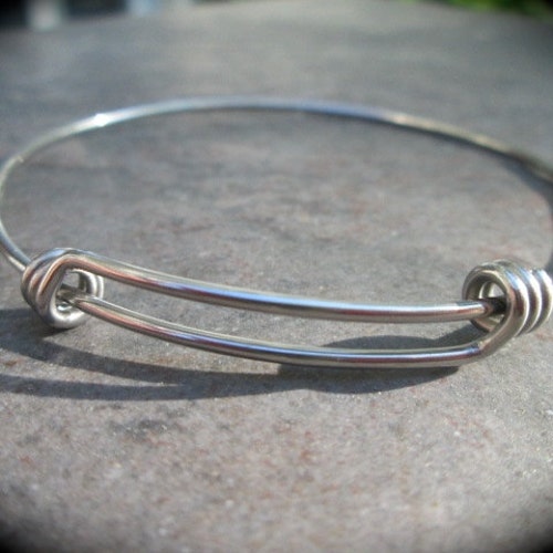 Gold STAINLESS STEEL Bangles Adjustable Wire Bangle Bracelet - Etsy