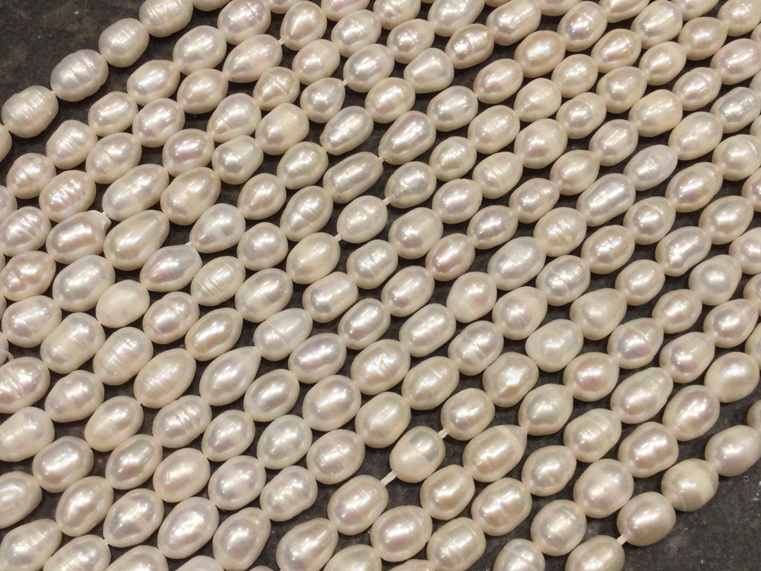 SPECIAL BUY Rustic Creamy White Freshwater Rice Pearls 5 X 7mm - Etsy