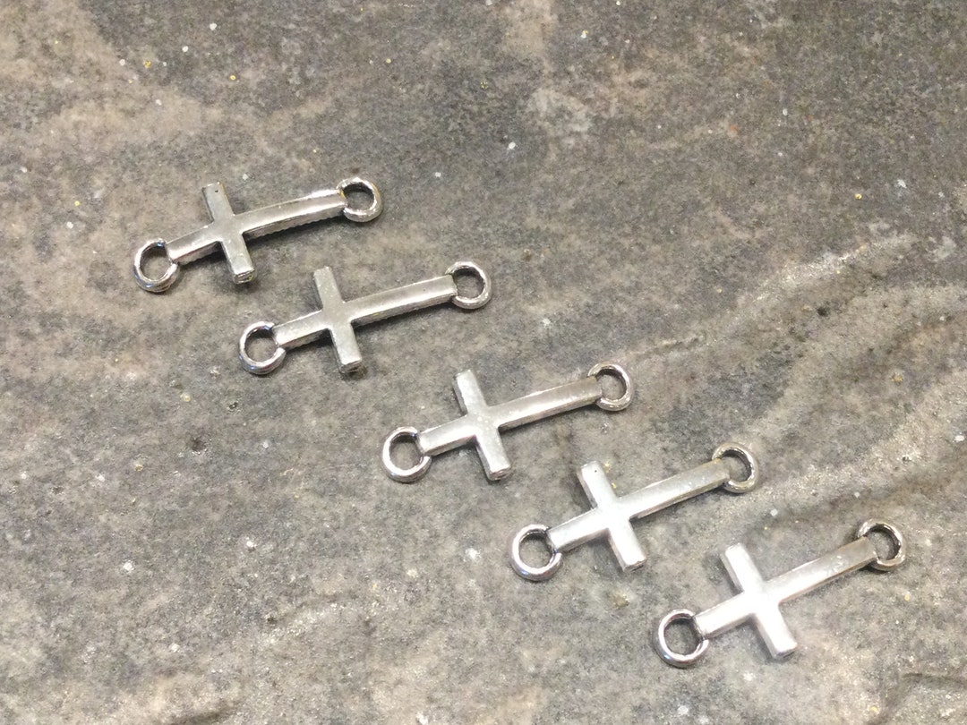 Sideways Cross Connectors Set of 5 Perfect for Bracelets and Necklaces ...