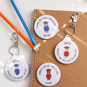 Pre-school Graduation Badge or Keyring, Preschool Leaver, Class of 2025 ...