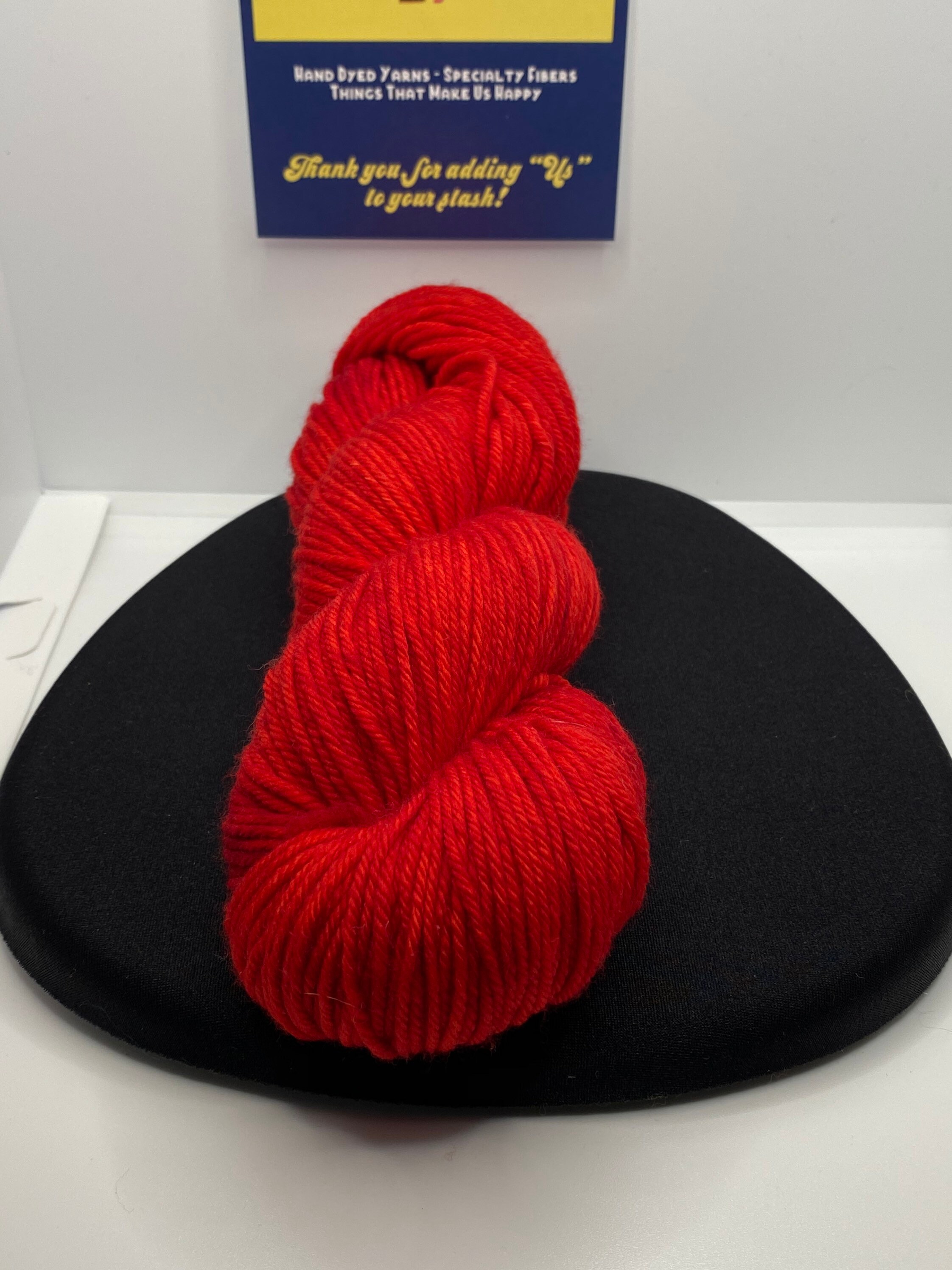 RACING RED Pantone color hand dyed yarn lace fingering sock dk | Etsy