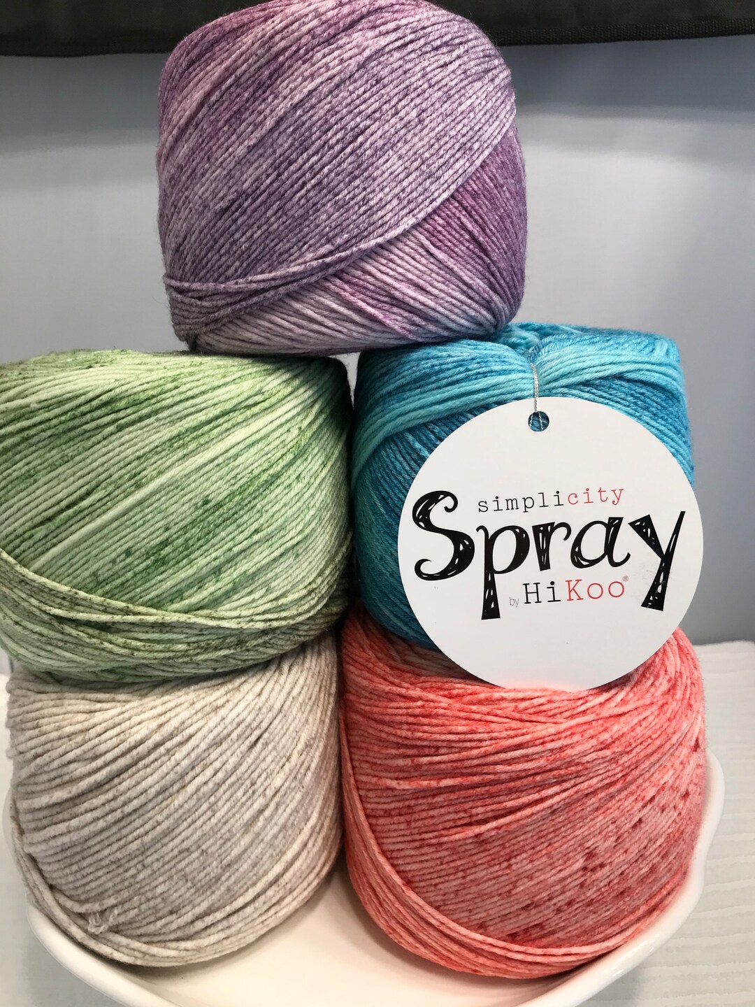 Hikoo Simplicity Spray Yarn Cakes 456yds/200g Skein, Beautifully ...