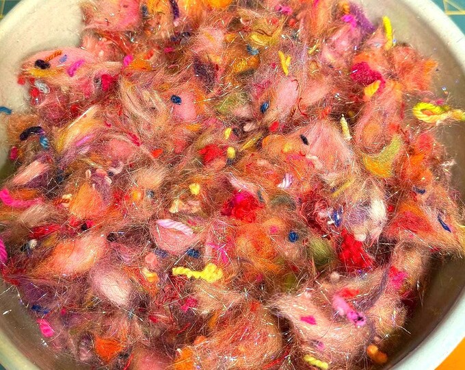 Multifiber Addins - Dyed Silk Noil, Yarn, Neps, Sparkle, Cut up Bits ...
