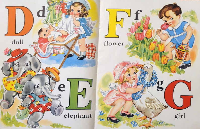 ABC Children's Book Illustrated by Florence Salter Merrill Publishing ...