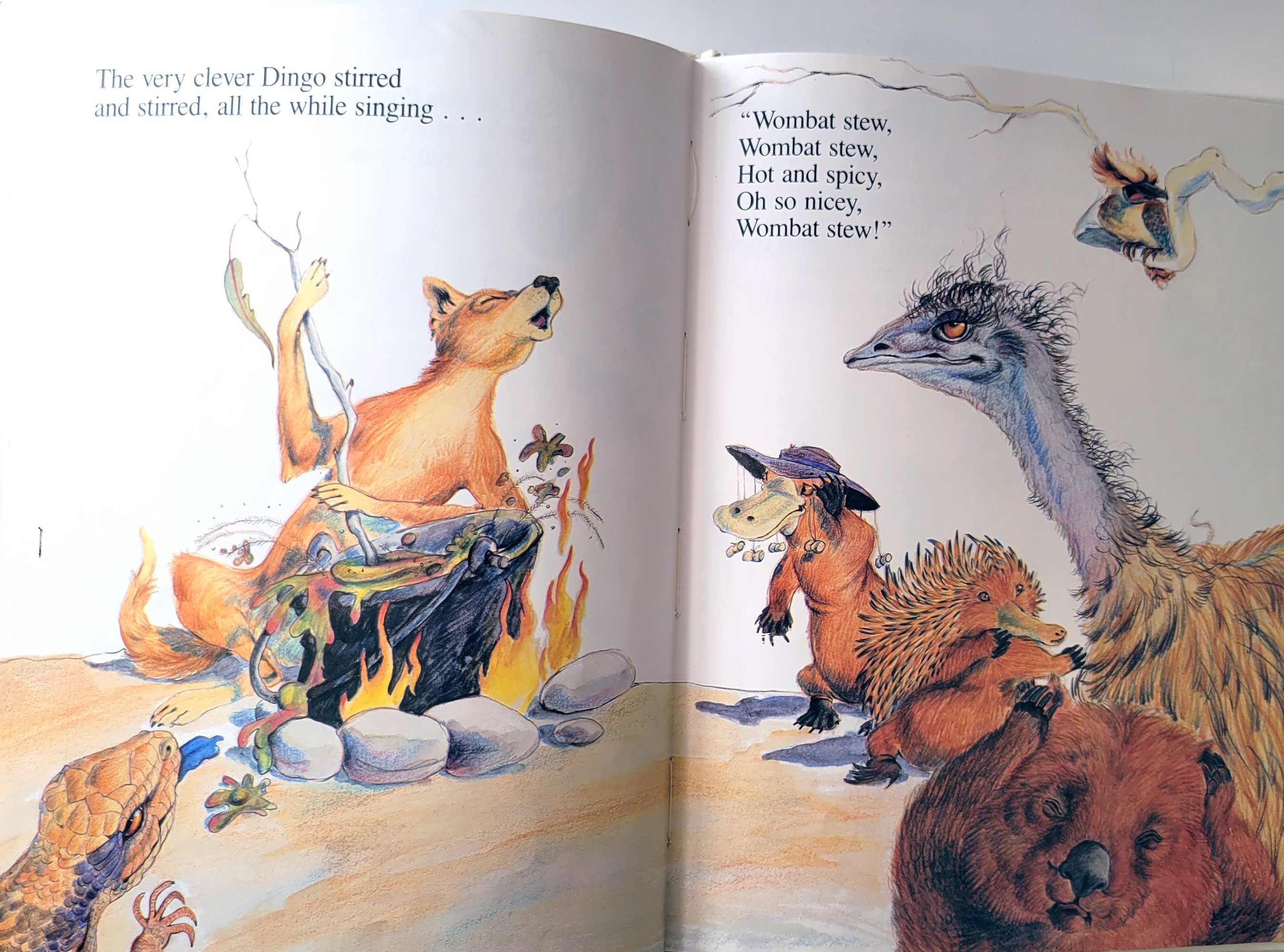 Wombat Stew by Marcia K Vaughn Illustrated by Pamela Lofts - Etsy Denmark