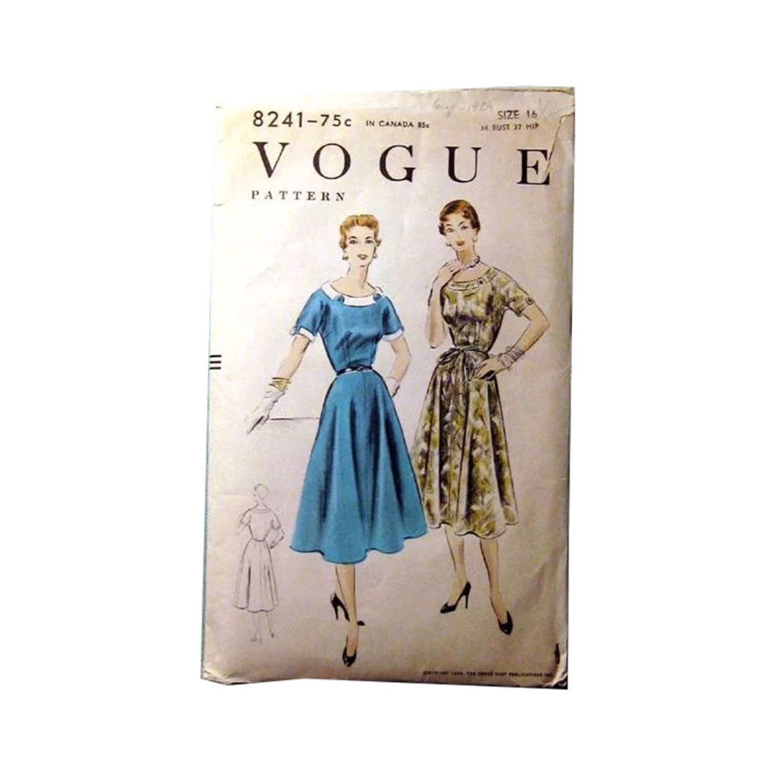 Vintage Vogue Sewing Pattern 8241 Vintage Dress Pattern Vintage Fashion ...