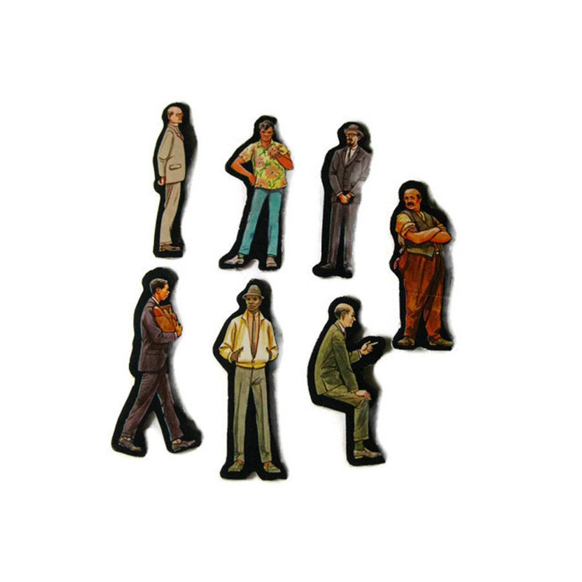 Men Cardboard Cut Outs Magnetic Art Teaching Tools Holt - Etsy