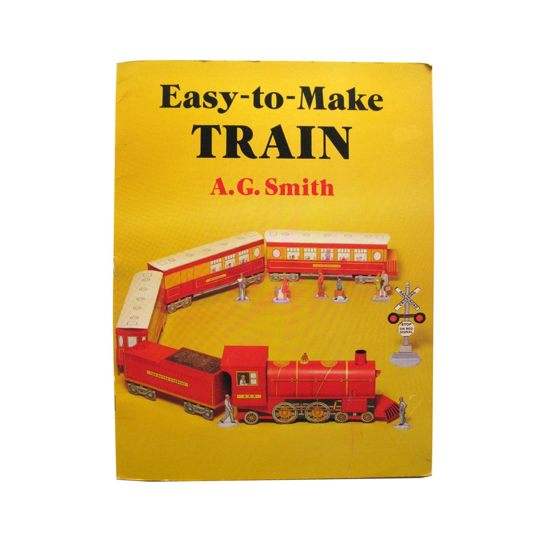 Easy to Make Train Paper Toy Book DIY Railroad Toy Vintage - Etsy