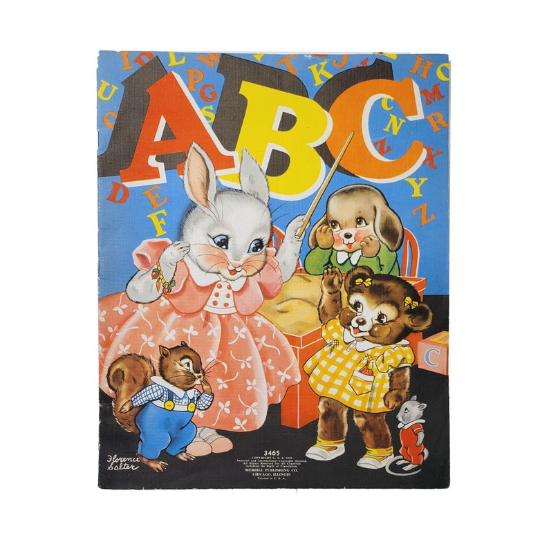 ABC Children's Book Illustrated by Florence Salter Merrill Publishing ...