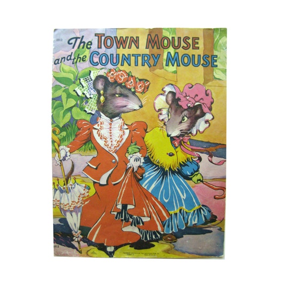 The Town Mouse and The Country Mouse Vintage Children's | Etsy