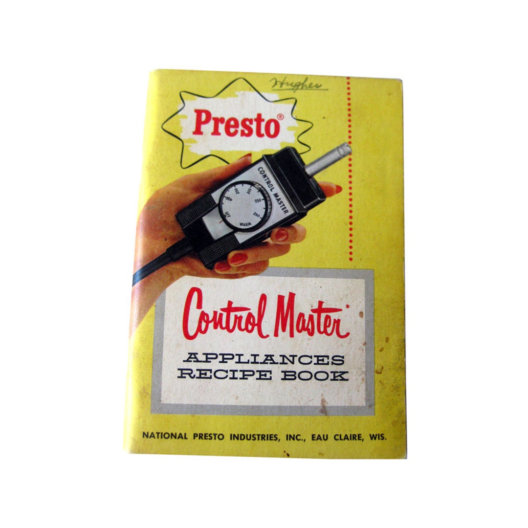 Advertising Recipe Book Presto Control Master, Foodie Gift, Vintage ...