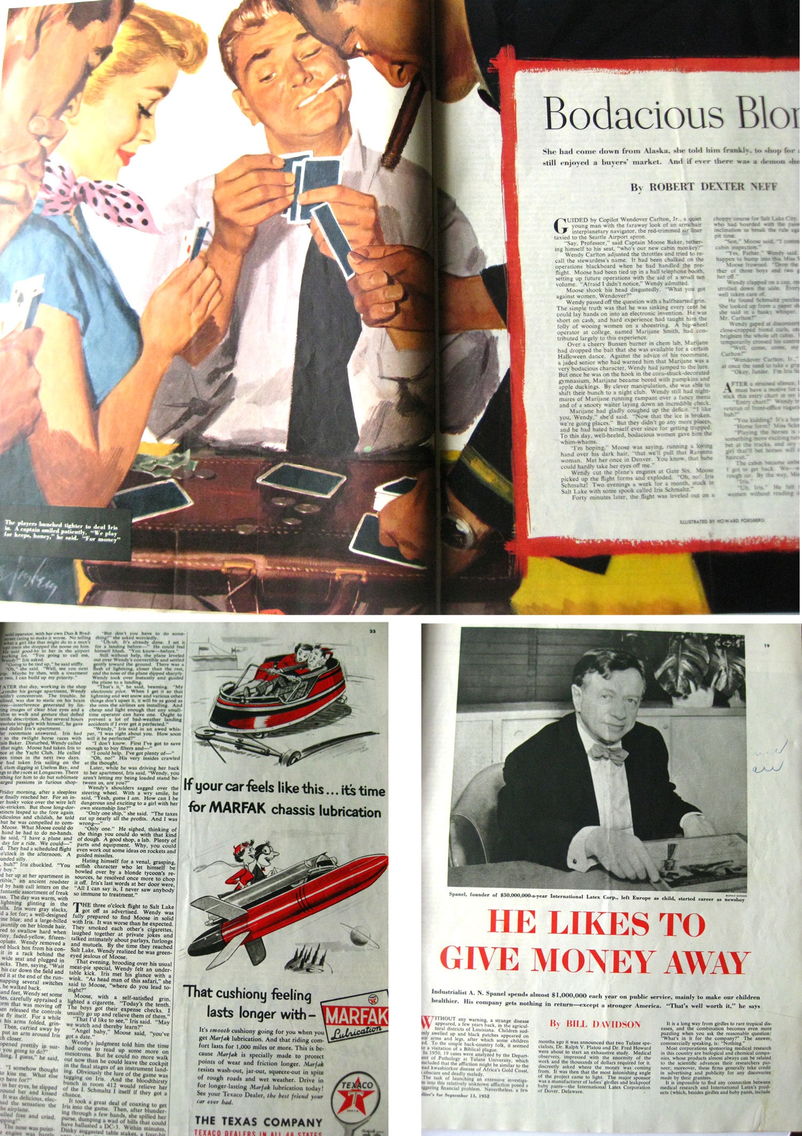 Colliers Vintage Magazine September 1952 With Chicago Cubs Baseball ...