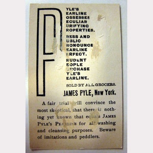 James Pyle's Pearline Vintage Trade Card - Illustrated Trade Card ...