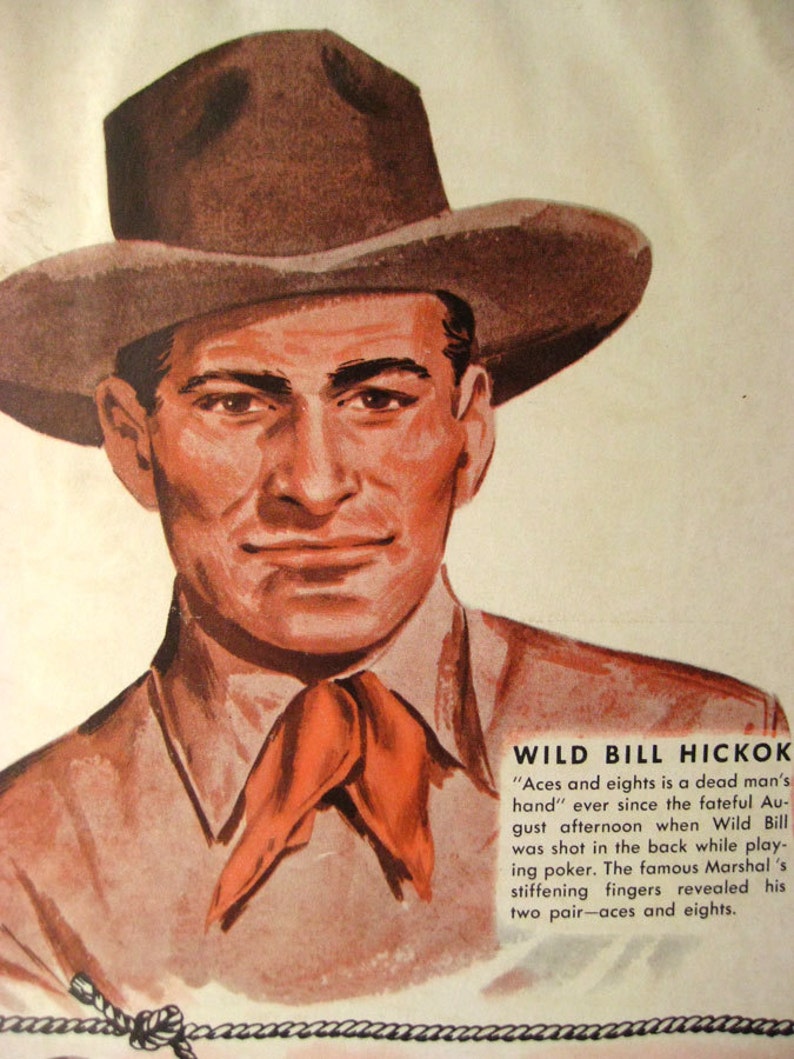 Wild Bill Hickok Western Themed Writing Tablet Vintage - Etsy