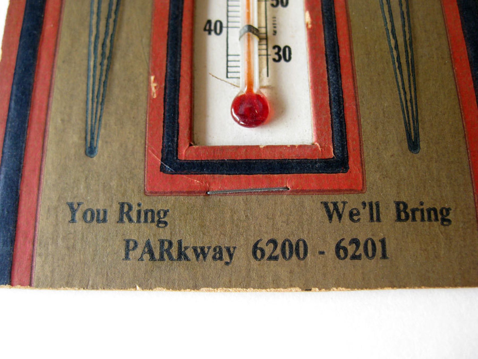 Gilded Advertising Thermometer Card / Paper Ephemera / Home - Etsy