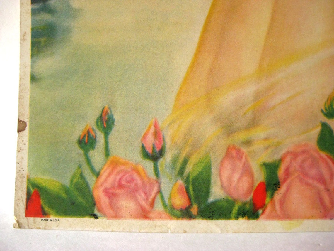 Pin up Girl Calendar Art, Salesman Sample Calendar, Vintage Ephemera ...