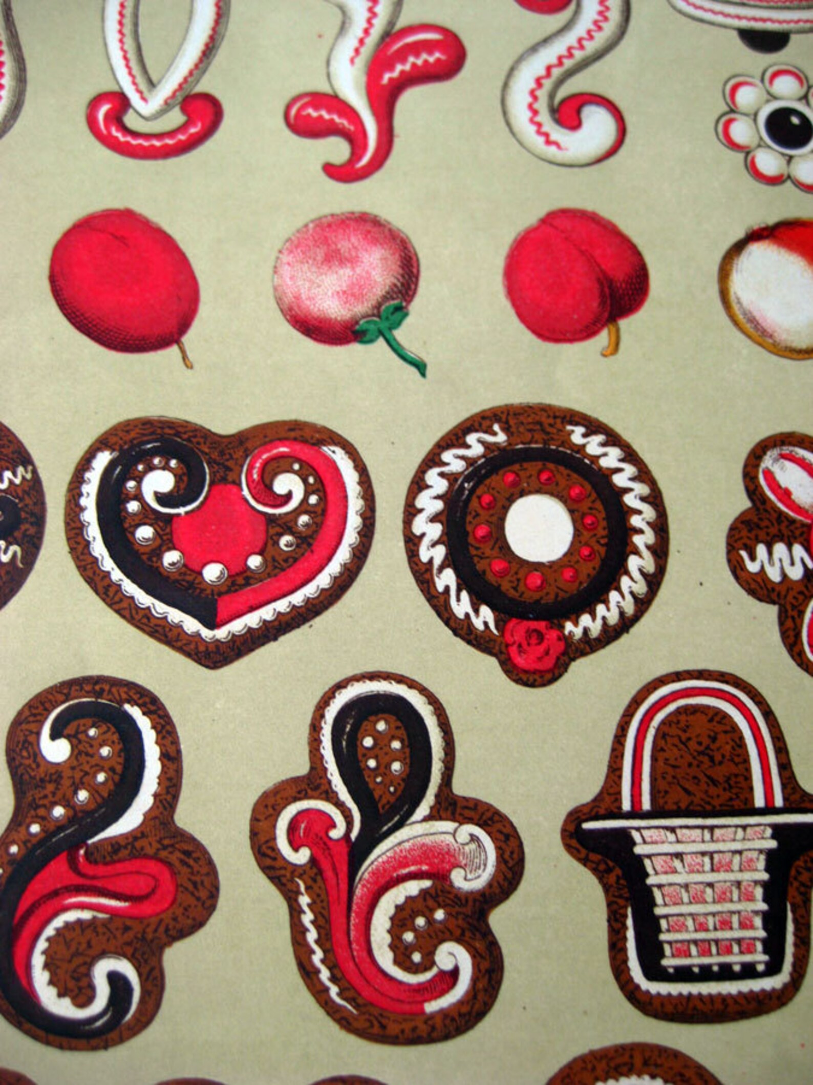 Antique German Cookie Print Original Weihnachtsgeback C1900s / Foodie ...