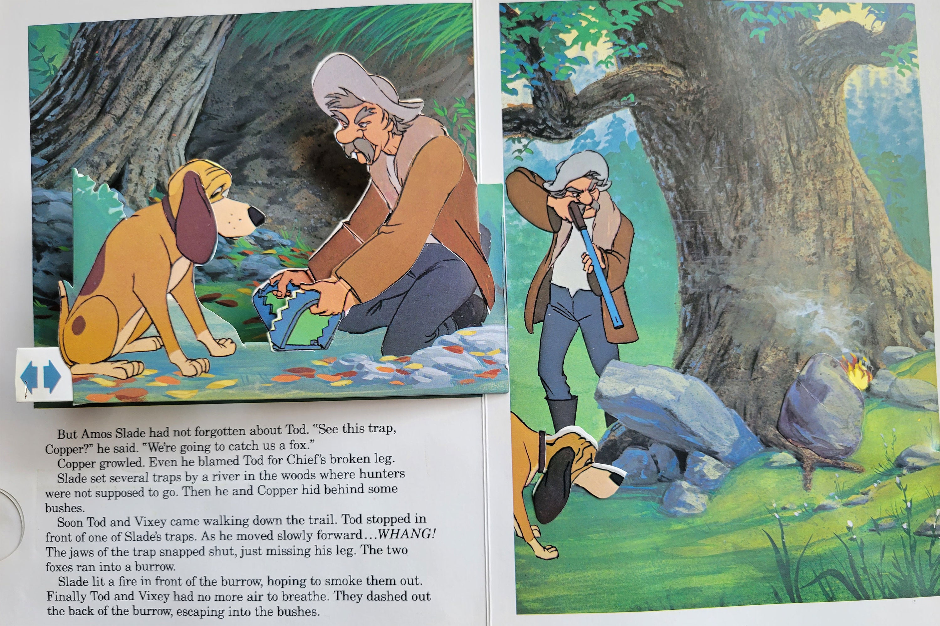 The Fox and the Hound Pop up Book Popup Books Walt Disney - Etsy