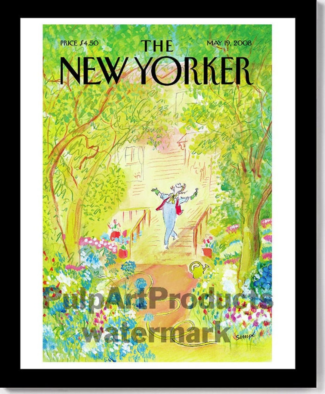THE NEW YORKER oh, the Joy of Spring Cover Poster - Etsy