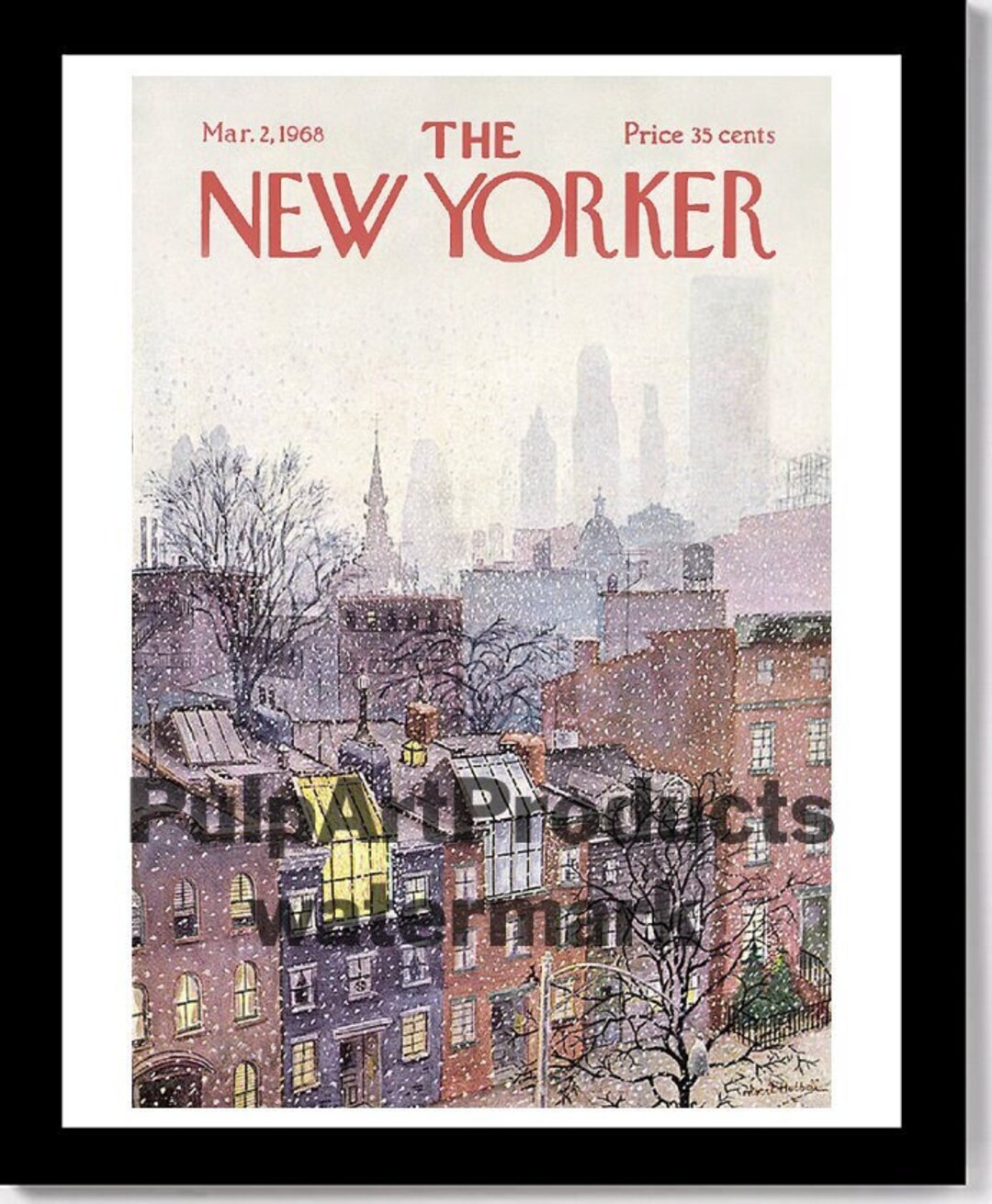 THE NEW YORKER - "Spring Snow Flurry" Cover Poster - Etsy Österreich