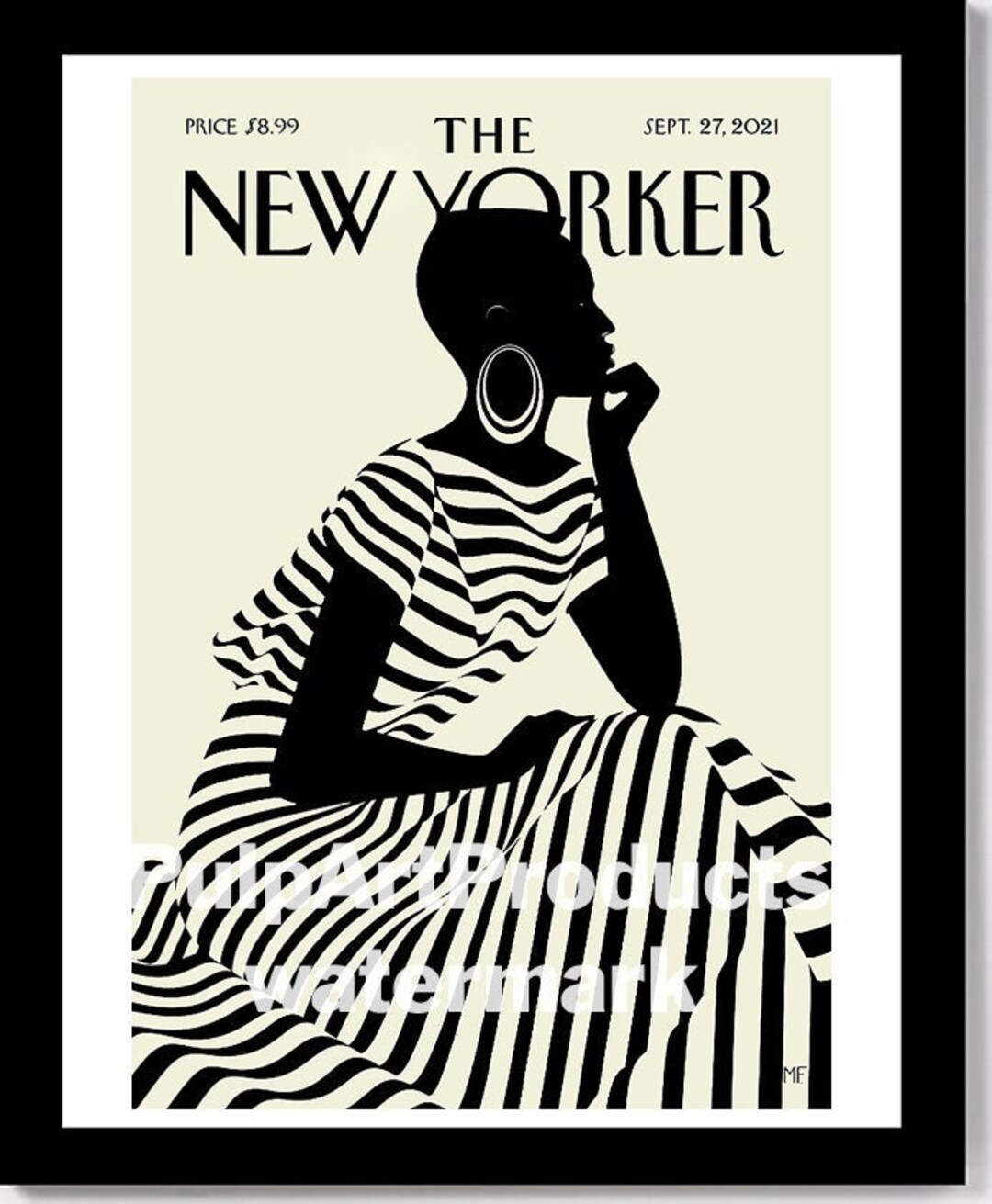 THE NEW YORKER deep in Thought Cover Poster - Etsy