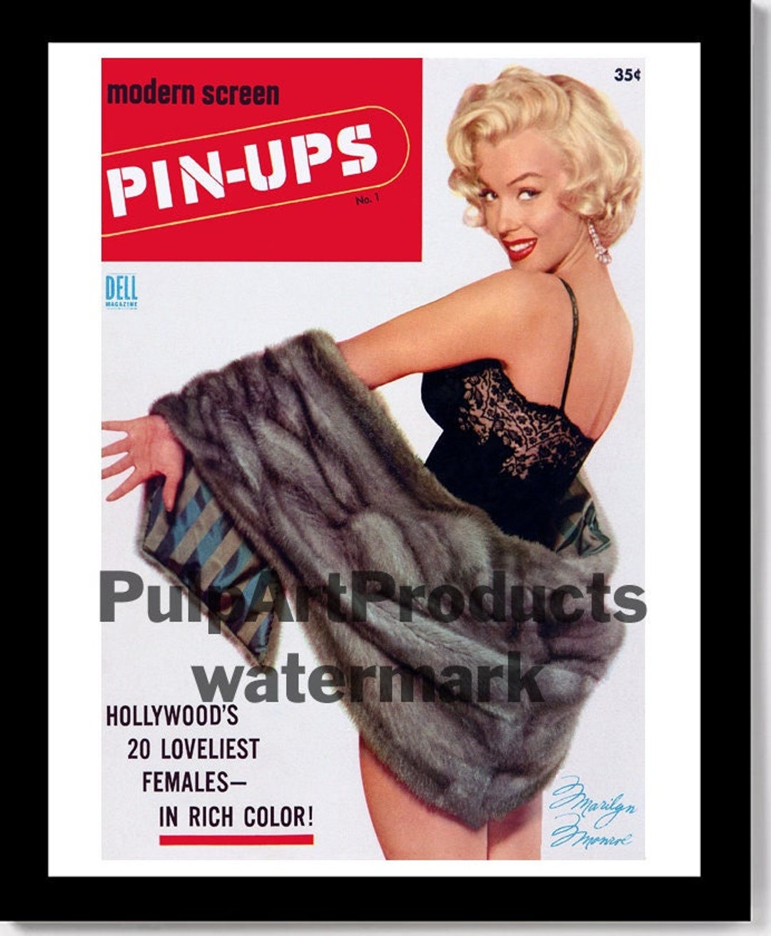 MARILYN MONROE 1955 Magazine No. 1 modern Screen Pin-ups Cover Poster ...