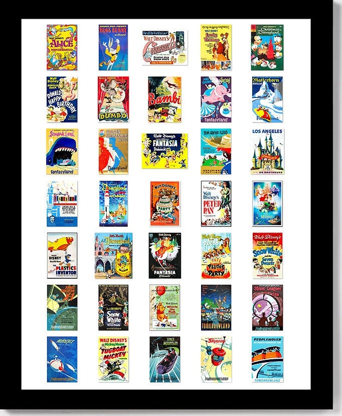 Disney Movie Posters Collage