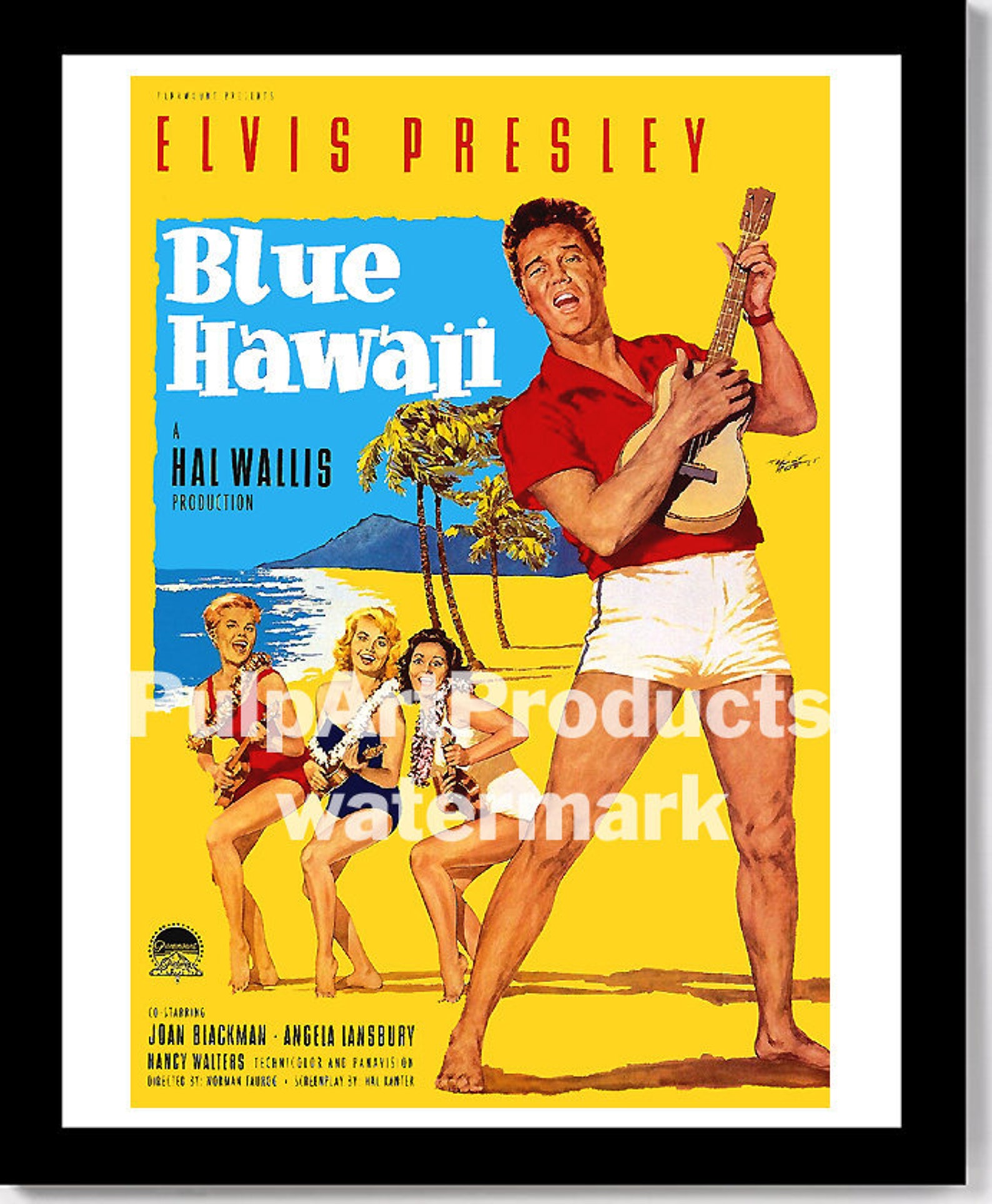 Elvis Presley BLUE HAWAII 1960s Rock Film Poster - Etsy