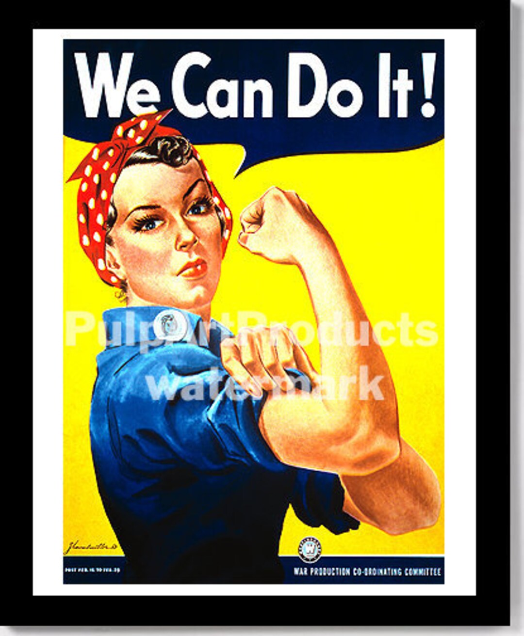 WORLD WAR II we Can Do It 'rosie the Riveter' Poster - Etsy