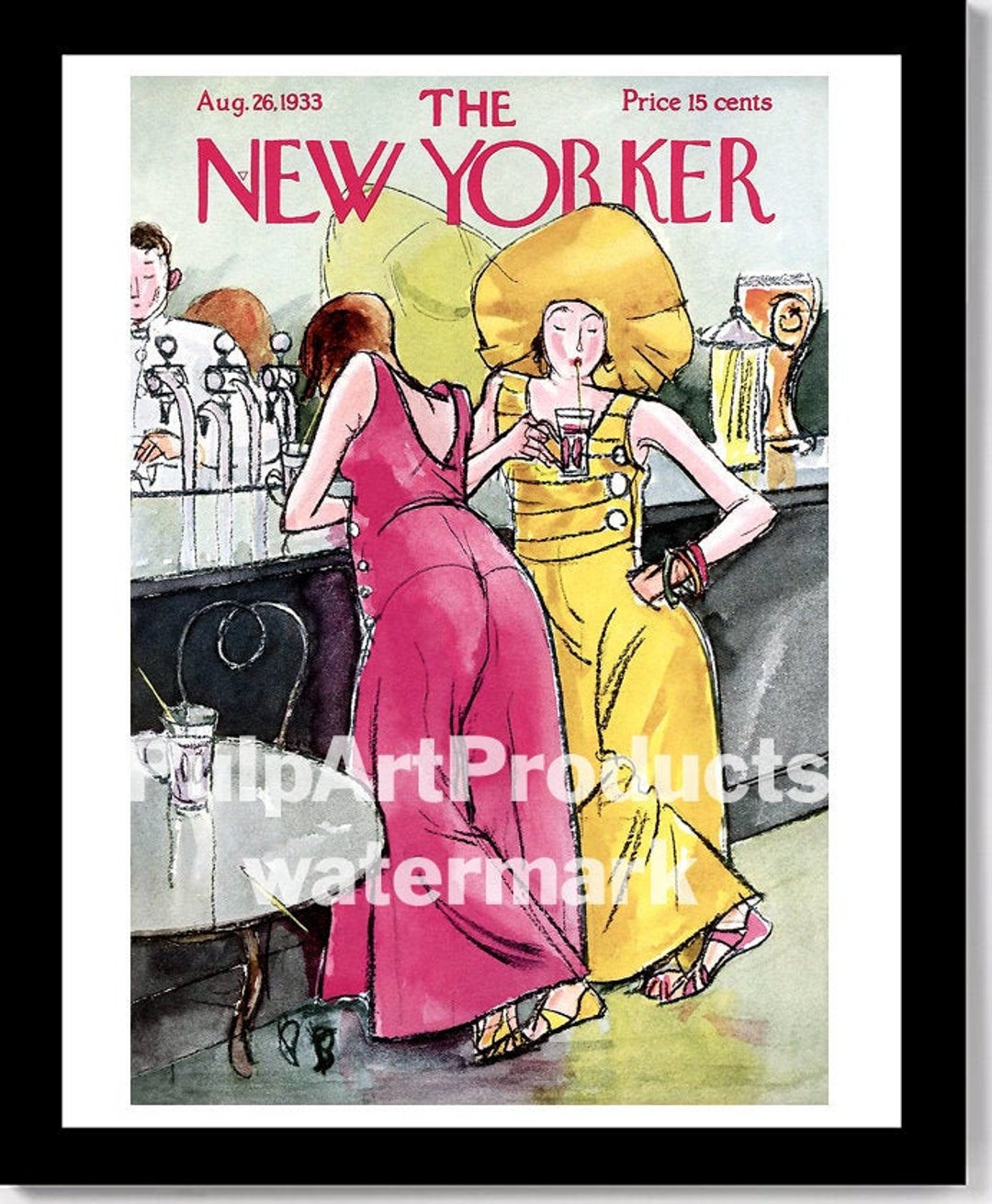 THE NEW YORKER slumming Over Sodas Cover Poster - Etsy