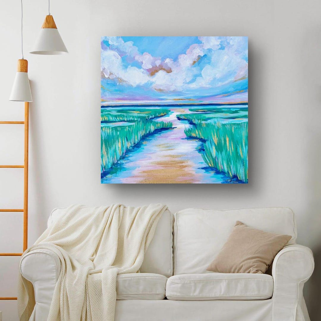 Marsh Painting Wall Art Landscape Natures Beauty Coastal Low Country ...