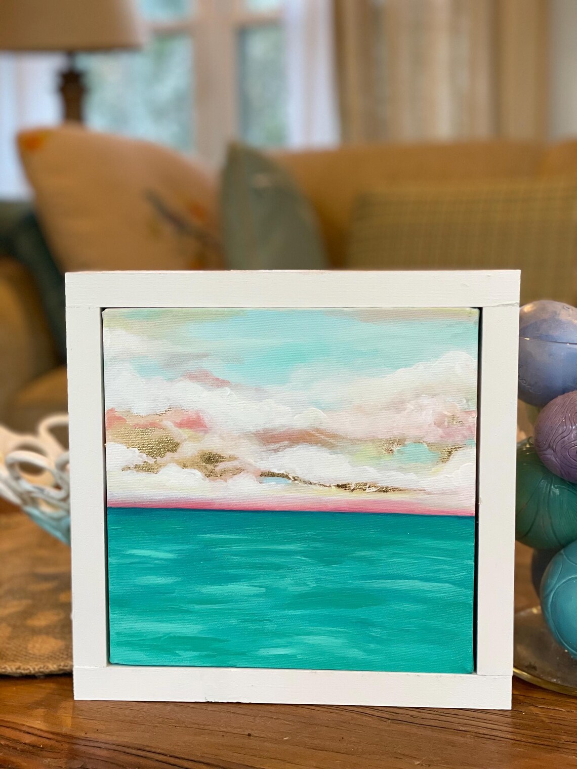 Beach Painting Ocean Wall Art Sunset Chaser Coastal Decor Gift Colorful ...