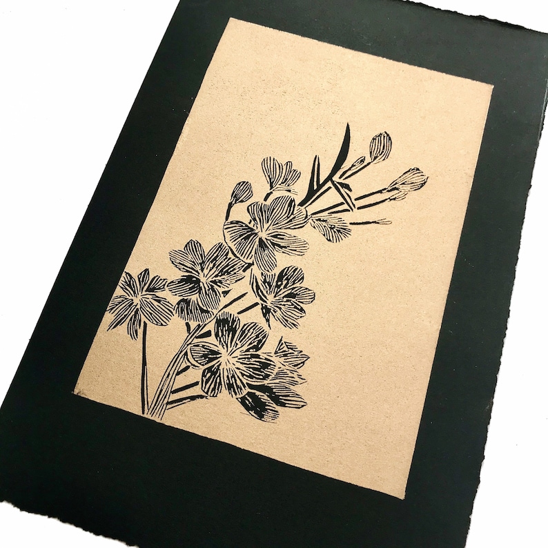 Triptych Japanese linocut original artworks Set of 3 wall art | Etsy