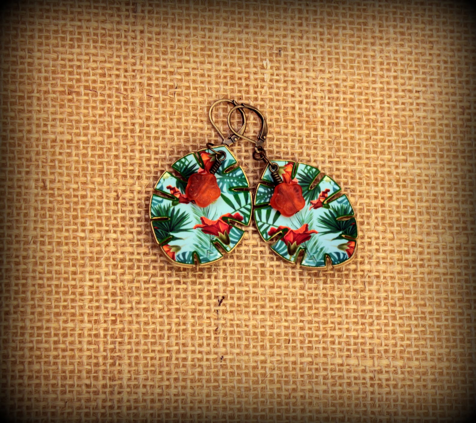 Jungle Earrings - Jungle Jewelry - Jungle Leaf - Summer Earrings ...