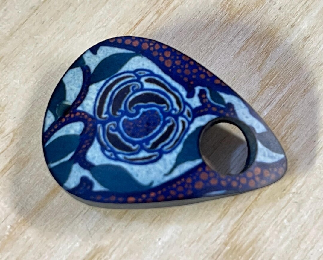 Blue Rose - Art Nouveau - Pattern - Focal Bead - Bracelet - Necklace ...