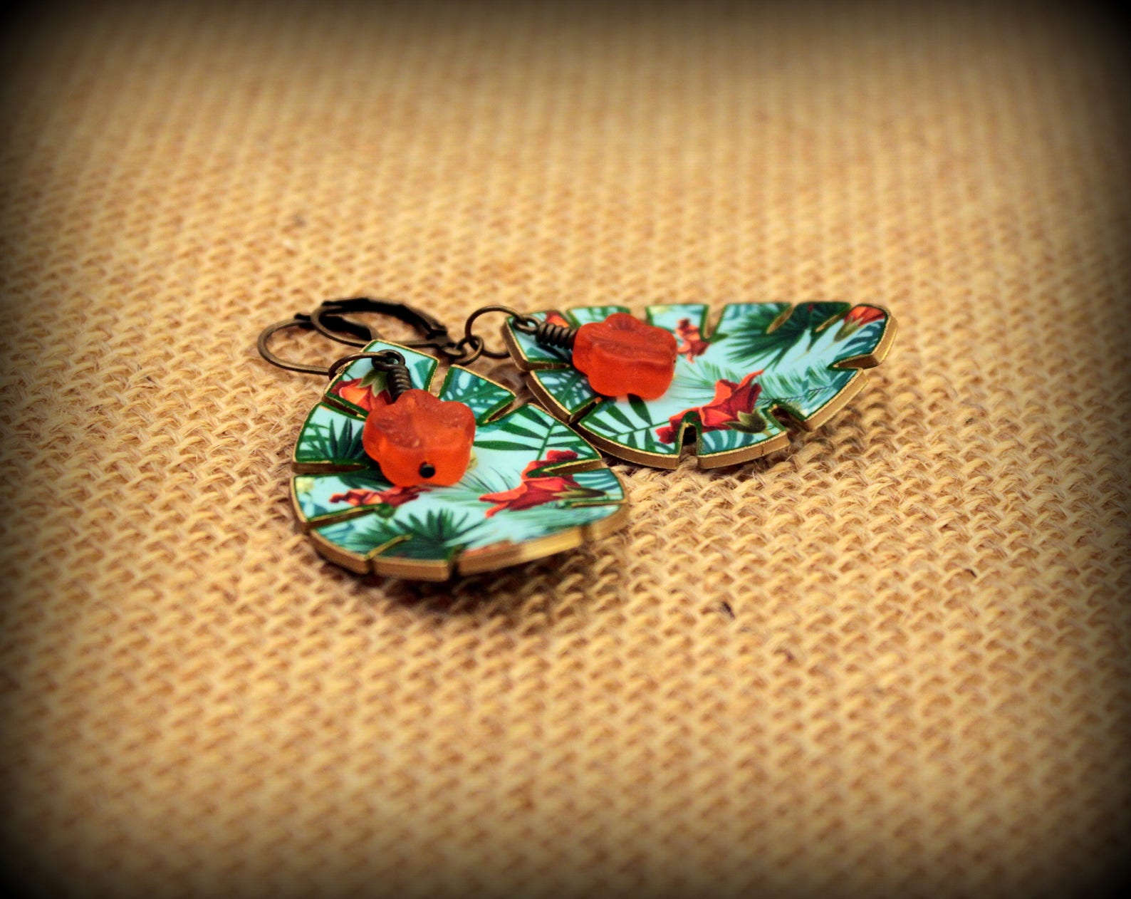 Jungle Earrings - Jungle Jewelry - Jungle Leaf - Summer Earrings ...