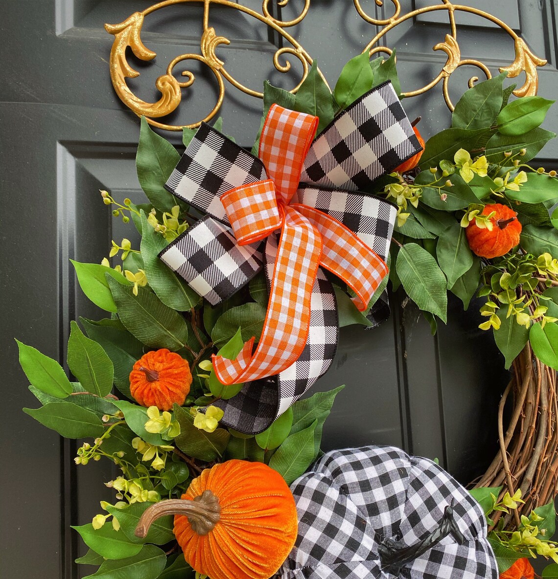 Buffalo Check Wreath Buffalo Plaid Fall Buffalo Check Fall | Etsy