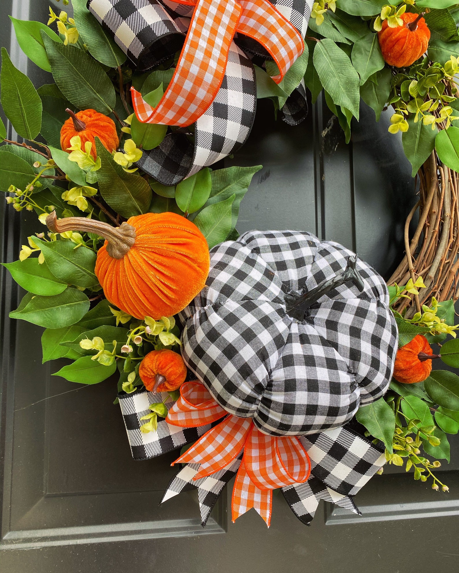 Buffalo Check Wreath Buffalo Plaid Fall Buffalo Check Fall - Etsy
