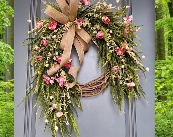 Year Round Wreath, Everyday Wreaths, Hydrangea Wreath, Front Door ...