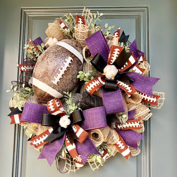 Football Wreath - Etsy