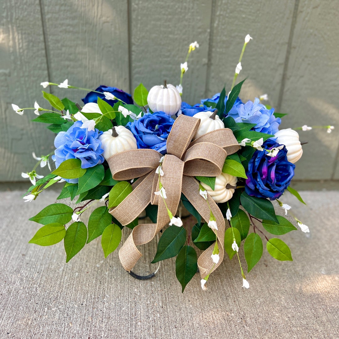 Fall Headstone Saddle for Cemetery, Cemetery Flowers, Cemetery ...